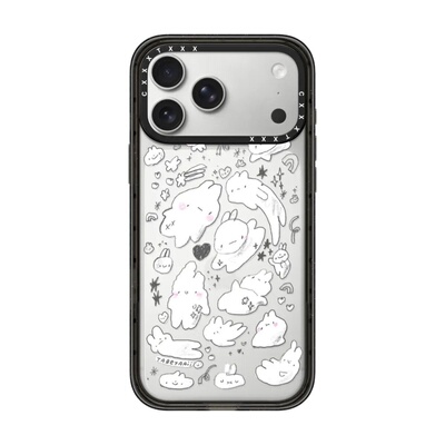 一些憨憨兔罢了苹果17promax手机壳橙色简约iPhone16pro可爱15plus卡通14防摔13保护12新壳体11素描