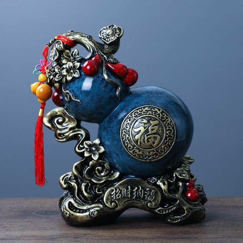招财葫芦摆件家居饰品客厅玄关酒柜电视柜工艺品新居搬家开业礼品
