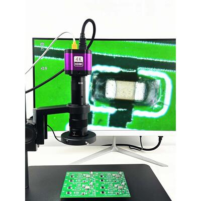 紫色相机工业电子数码显微镜检测维修2400万像素电脑4K显微镜