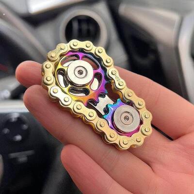 炼条齿轮edc解压玩具不锈钢手指尖陀螺机械手玩把件成人无聊神器