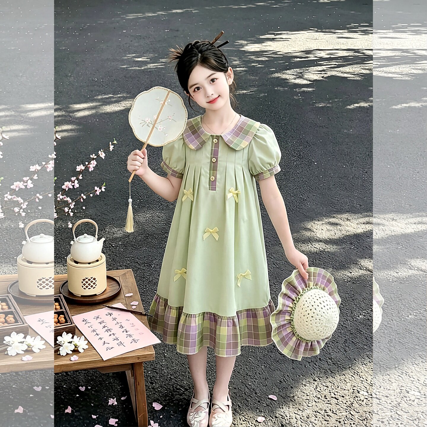 女童连衣裙夏季2026新款小女孩独特漂亮公主裙中大童夏装儿童裙子