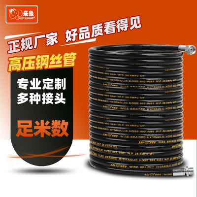 高压清洗机钢丝高压管55/58 3803/8快接型洗车机水管钢丝管出水管