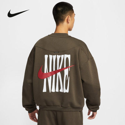 Nike耐克男卫衣26春加绒新年款CNY字母LOGO圆领套头衫IQ3819-133