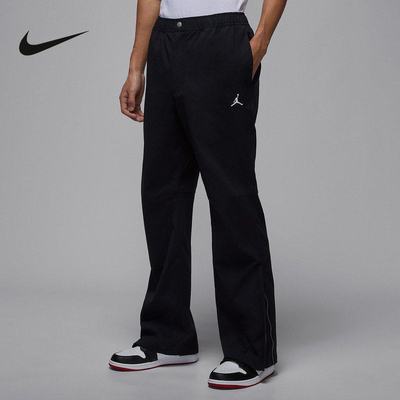 NIKE耐克男裤26春新款Jordan刺绣百搭裤腿拉链梭织长裤IF1819-010