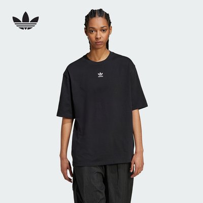 adidas阿迪达斯三叶草2026夏季女透气运动休闲圆领短袖T恤 IY7321