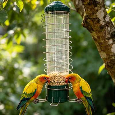 现货户外庭院小鸟喂食器  Bird Feeder 悬挂式喂鸟器