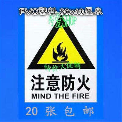 注意防火 五牌一图 标志牌 八大员 PVC标牌 标识牌 警示 施工工地