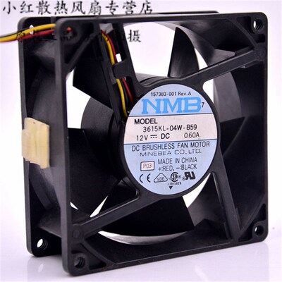 NMB 3615KL-04W-B59 12V 0.60A 9038 9CM 服务器大风量散热风扇