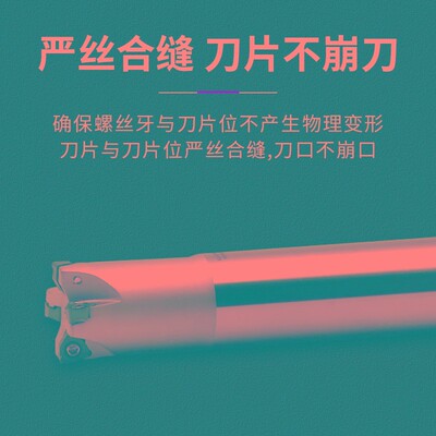 数控重切削快进给抗震铣刀杆R217.96配套WNMU0404双面六角铣刀片