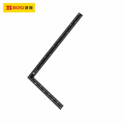 波斯工具 发黑钢拐尺 角尺20X30cm 双面公英制 BS-A313