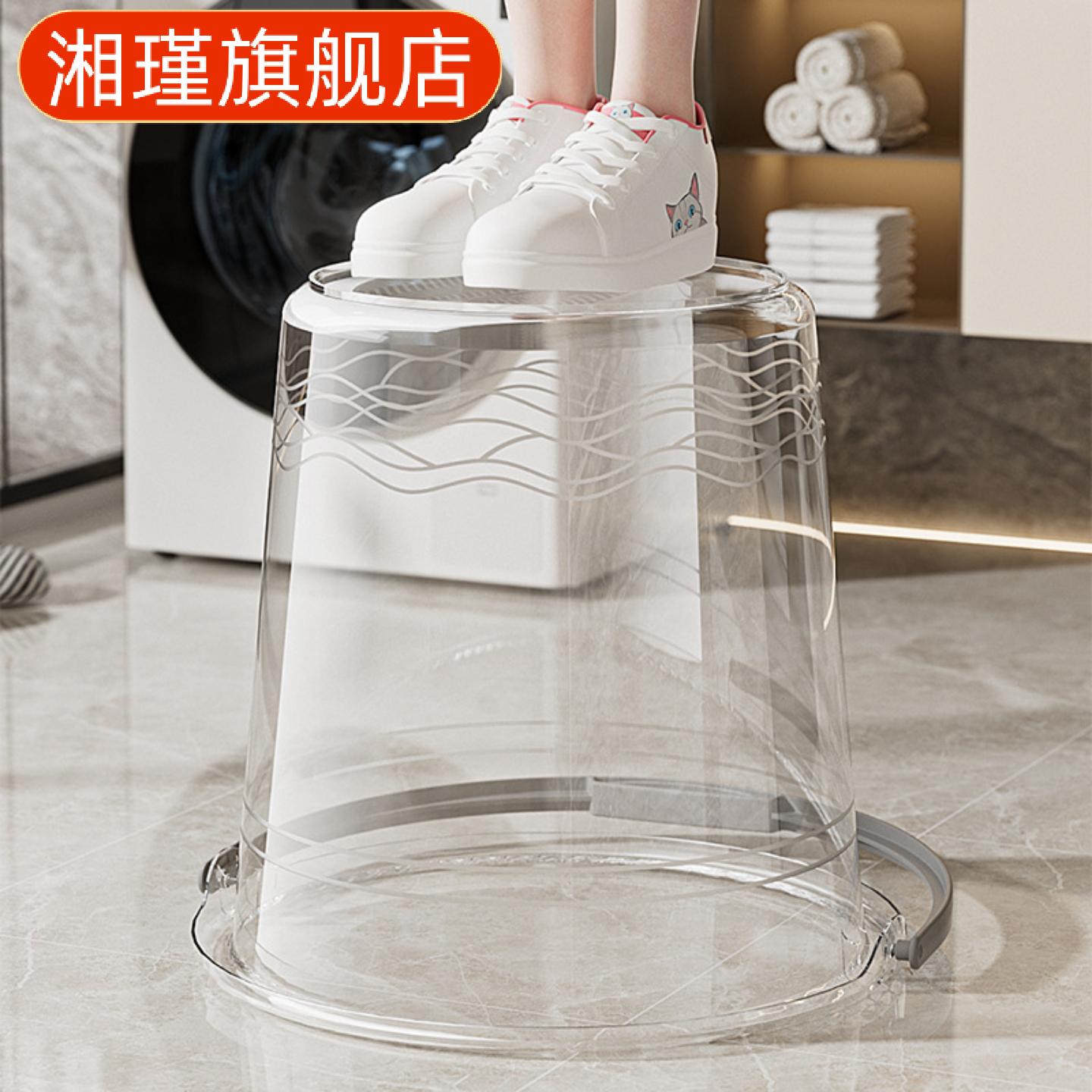 家用透明水桶加厚塑料桶储水桶手提洗衣桶学生宿舍泡脚洗澡桶耐磨