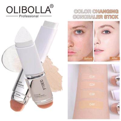 Color Changing Foundation Stick，Dual-ended Concealer 粉底棒