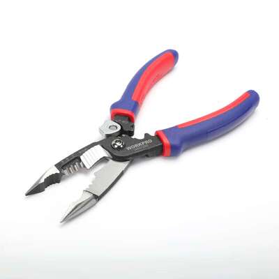 万克宝（WORKPRO）5合1多功能尖嘴钳电工钳剥线钳8寸W031290