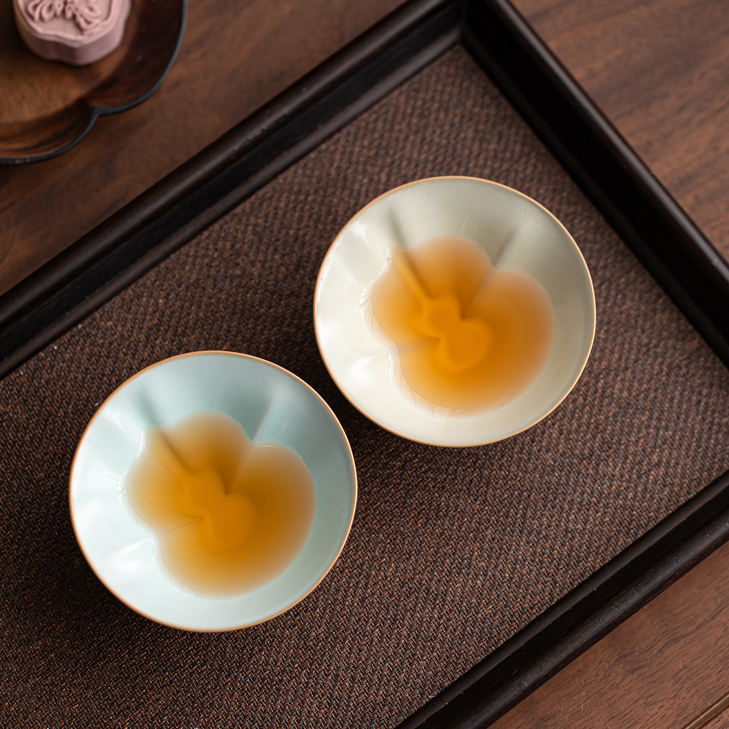 汝窑葫芦杯陶瓷茶杯男女士喝茶盏品茗杯个人专用特别主人杯福禄杯