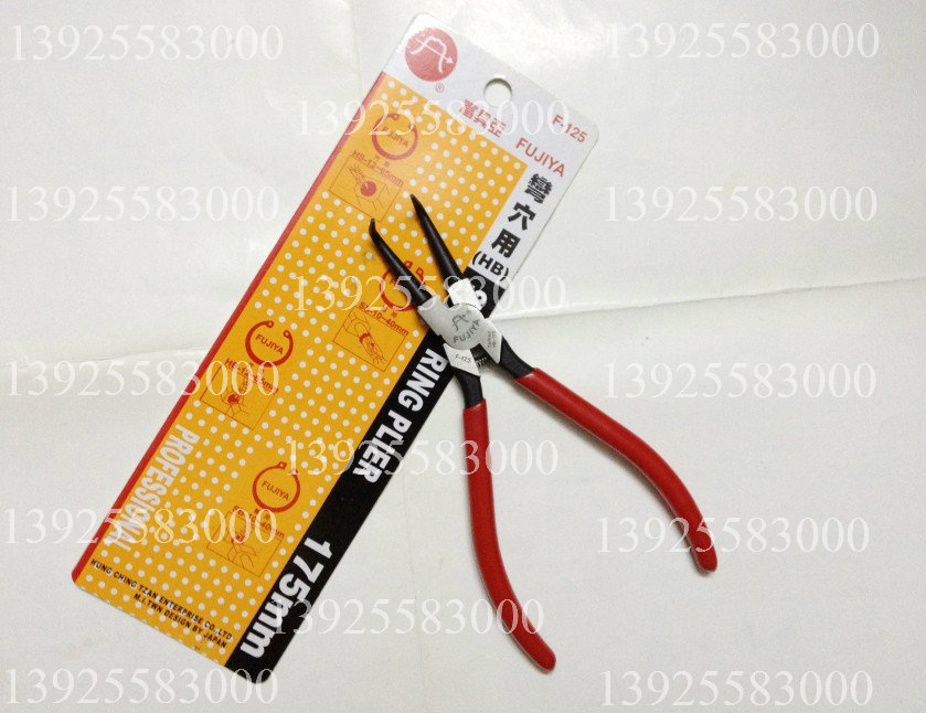 原装正品台湾FUJIYA富具亚F-126 弹簧钳 弯外穴用SB 7寸卡簧钳