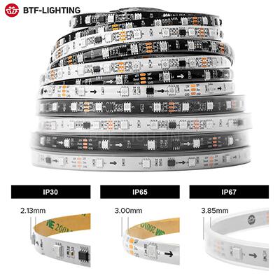 LED全彩 彩灯条WS2811外置IC5050RGB贴片12V幻彩可程式设计户外工