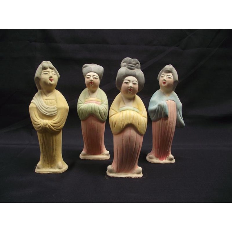 仿古仕女唐三彩陶俑泥俑工艺品摆件文物复制外事出国礼品送老外