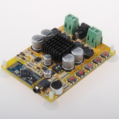 TDA7492 4.0功放板 2*50W数字功放双声道 带话筒 CSR8635