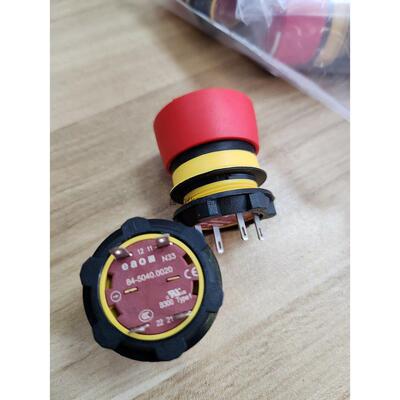 瑞士EAO急停按钮 84-5040.0020 常闭开关红色4针脚不带线急停开关