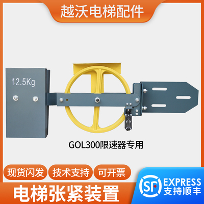 电梯底坑限速器涨紧装置适用蒂森限速器底坑张紧轮直径320*6003