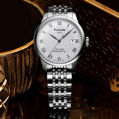 【官方正品】全新瑞士TOSSIN力洛克系列手表男士超薄防水商务男表