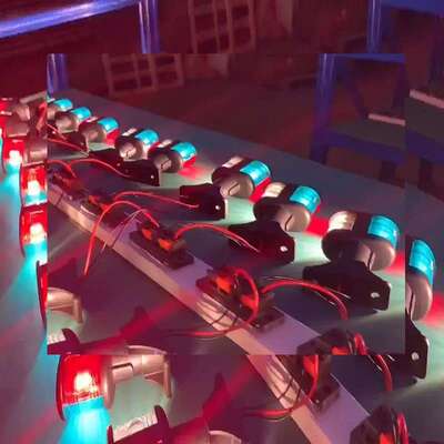 固定底座4英寸E011185D 1海里 LED航行灯信号灯LED导航三色灯