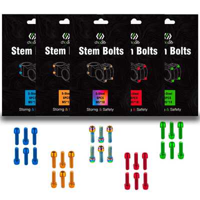 CHOOEE自行车把立螺丝山地公路车把立螺丝不锈钢M5*18mm