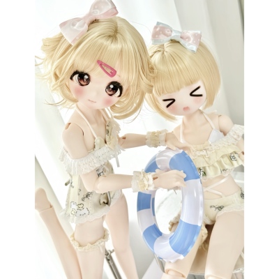沙滩小狗泳衣4分bjd