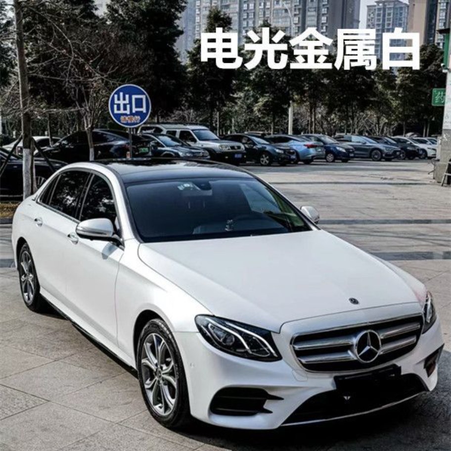 PET电光金属白汽车改色膜摩托车电动车电光白改色膜车身前杠补膜