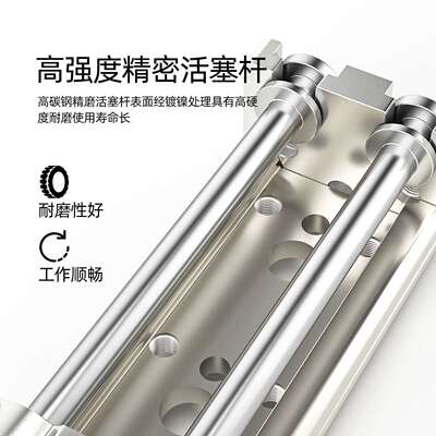 SMC型气动滑台MXQL气缸MXQ12-10-20-30-40-50-ASTFRP两端调整缓冲