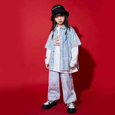2026新款儿童嘻哈风潮流街舞套装男女童宽松三件套少儿hipho