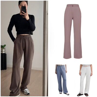 露露乐蒙卫裤休闲裤直筒裤女