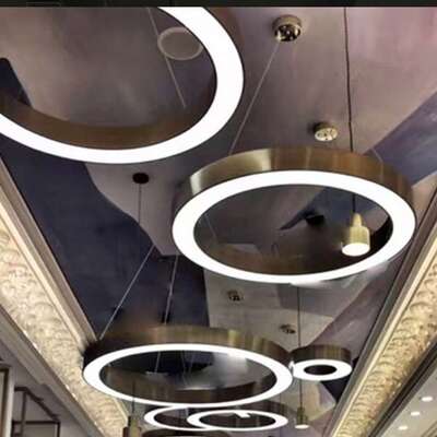 LED Ceiling Pendent Light圆环吊灯办公室大堂健身房环形吊灯