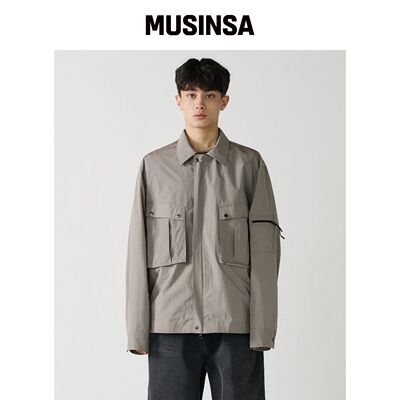 NOUN 尼龙衬衫夹克（米色） MUSINSA韩国官网直邮进口