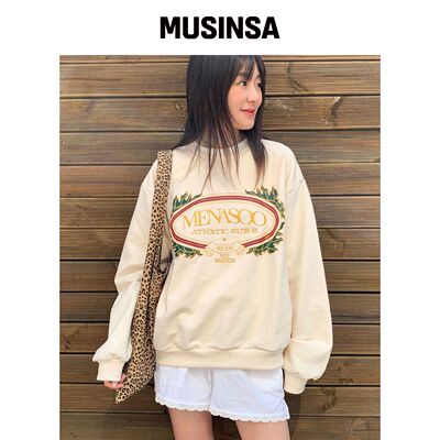 MENASOO 传统棉质卫衣_奶油色 MUSINSA韩国官网直邮进口