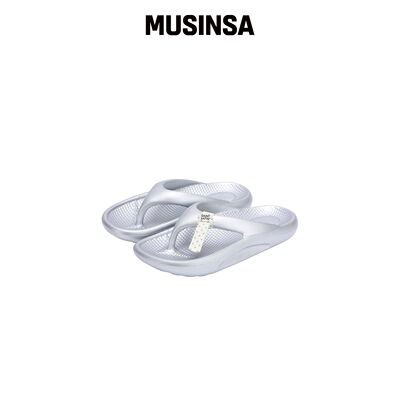 SAINTSATIN BRIN FLIP 羽绒拖鞋 银色 MUSINSA韩国官网直邮进口