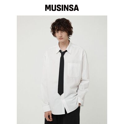 FIELDERS 水洗棉衬衫（白色） MUSINSA韩国官网直邮进口