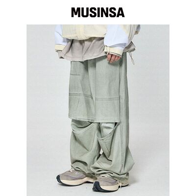 SCHISM INDUCING BIG BIKER PANTS, 脏象牙色韩国官网直邮进口