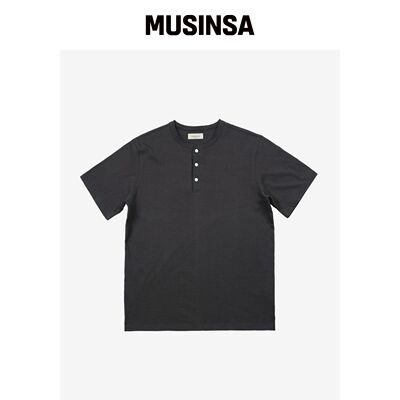 SORTIE 实用型亨利领T恤 (炭灰色) MUSINSA韩国直邮官方正品