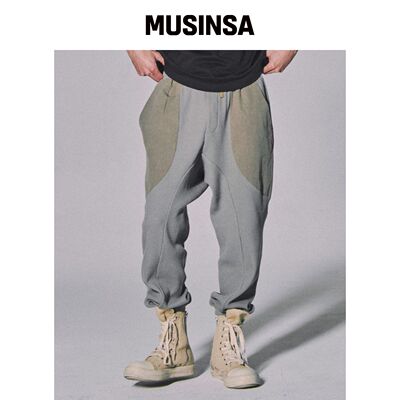 FLAWSROOM Round Panel Jogger Pants [KHAKI]韩国官网直邮进口