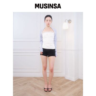 BELLIALEU 棉质基础款短外套-天蓝色 MUSINSA韩国官网直邮进口