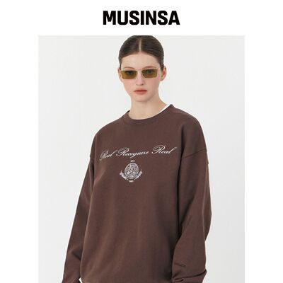 NORMOR REAL RECOGNIZE REAL卫衣_棕色 MUSINSA韩国官网直邮进口