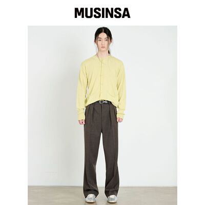 DUSTYWHITE 摩卡米色定制西装裤 MUSINSA韩国官网直邮进口