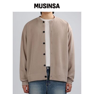 VERYVAIN 透气圆领开衫（米色） MUSINSA韩国直邮官方正品