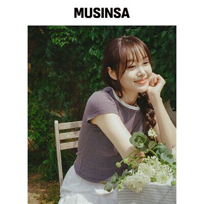 VEM.VER BUNNEY 半包袖条纹T恤_婴儿韩国官网直邮进口MUSINSA