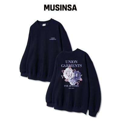 UNION GARMENTS 花卉运动衬衫T恤婴儿蓝韩国官网直邮进口MUSINSA