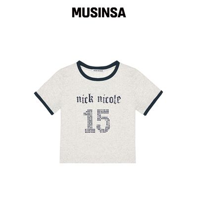 NICK&NICOLE NUMBER 撞色领上衣_混色 MUSINSA韩国官网直邮进口
