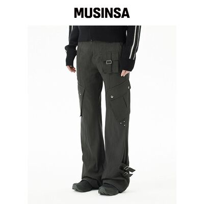 MAHAGRID UTILITY CARGO FLARE PANT CHARCOAL(M韩国官网直邮进口