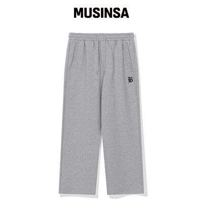 BEENTRILL B哥特Logo卫裤（混色灰） MUSINSA韩国官网直邮进口