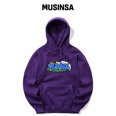 TRIPSHION 2025 PEACEFUL 毛绒连帽卫衣 - PURPL韩国官网直邮进口